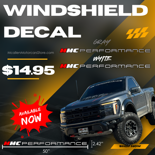 MMC Performance Windshield Decal for a Truck – Mcallen Motorcars Store